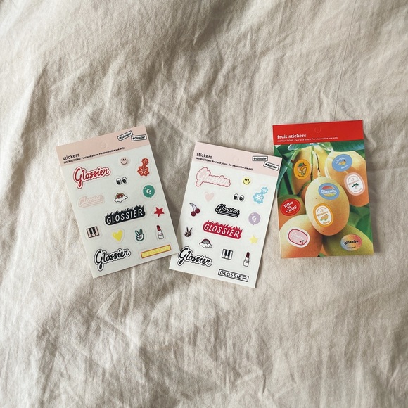 Glossier | Other | Glossier Stickers 3 Sheets | Poshmark